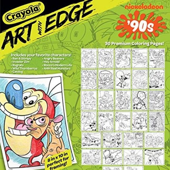 Crayola | Other | 9s Nickelodeon Art Coloring Pages | Poshmark